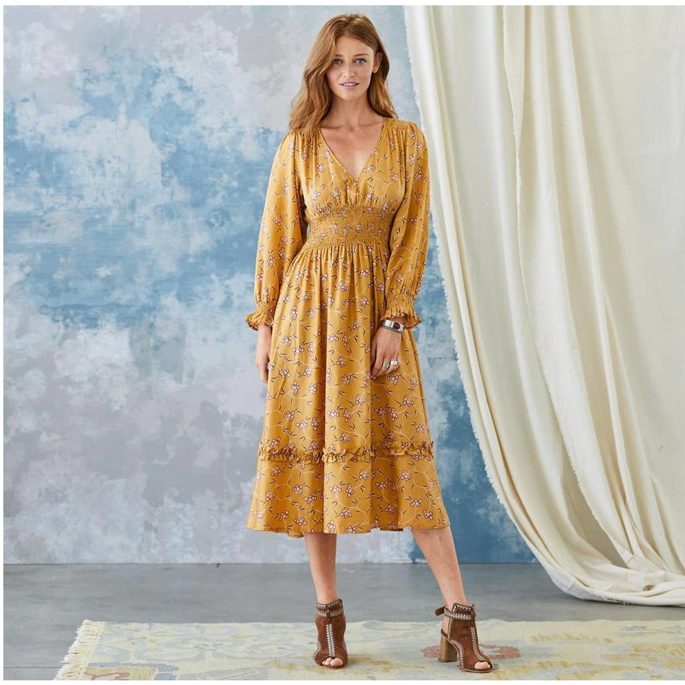 Outerknown Claudette Dress In Marigold - Size Medium … - Gem